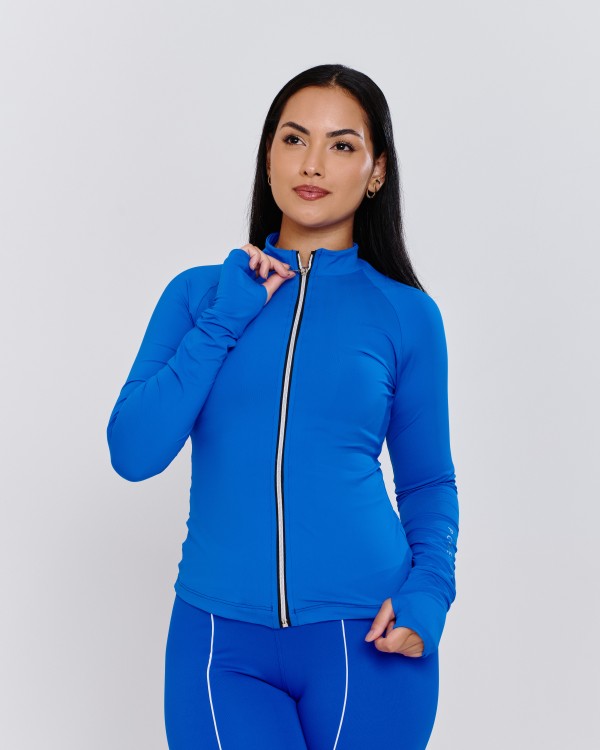 Casaco Raglan Colors Azul - Power Fit