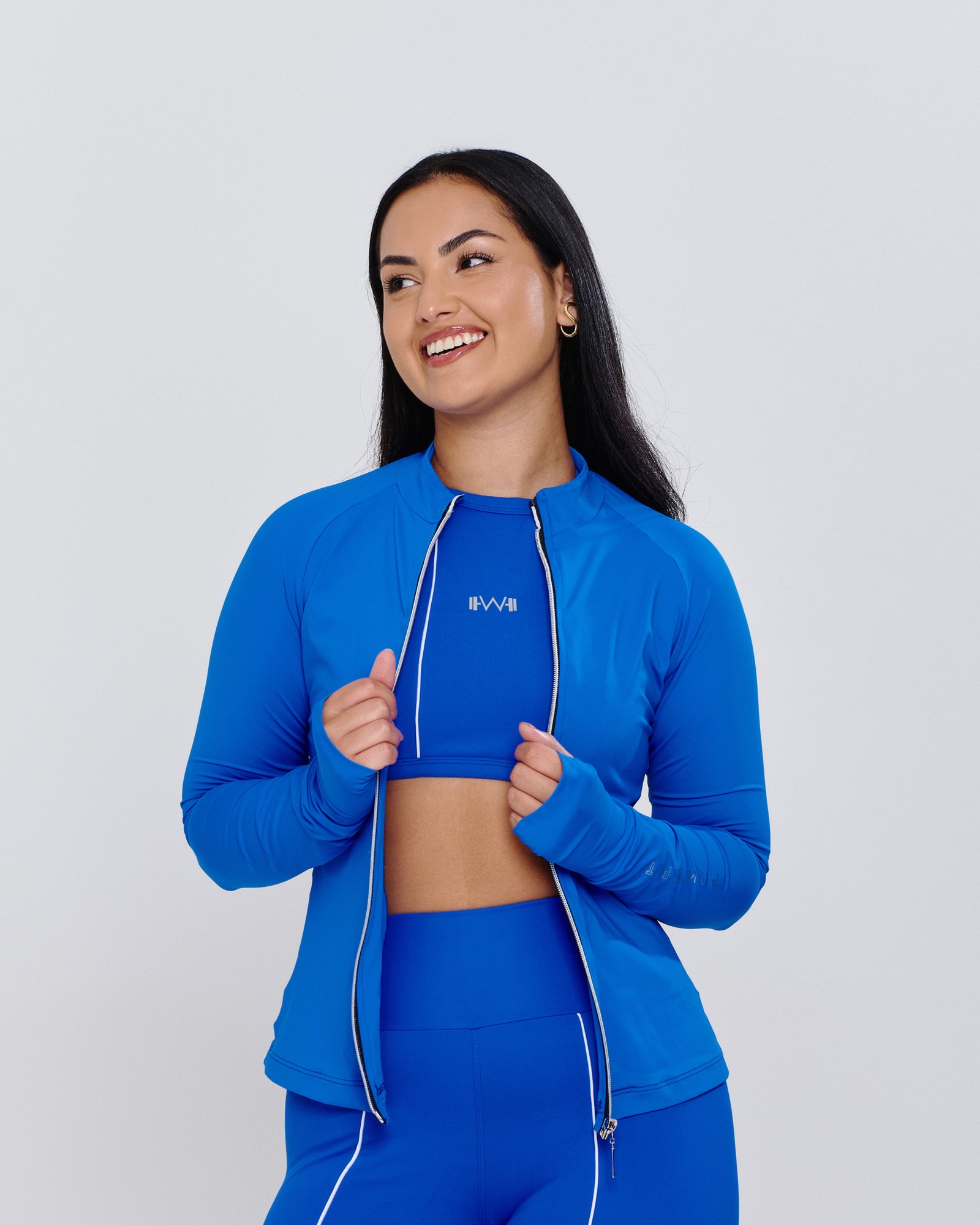Casaco Raglan Colors Azul - Power Fit